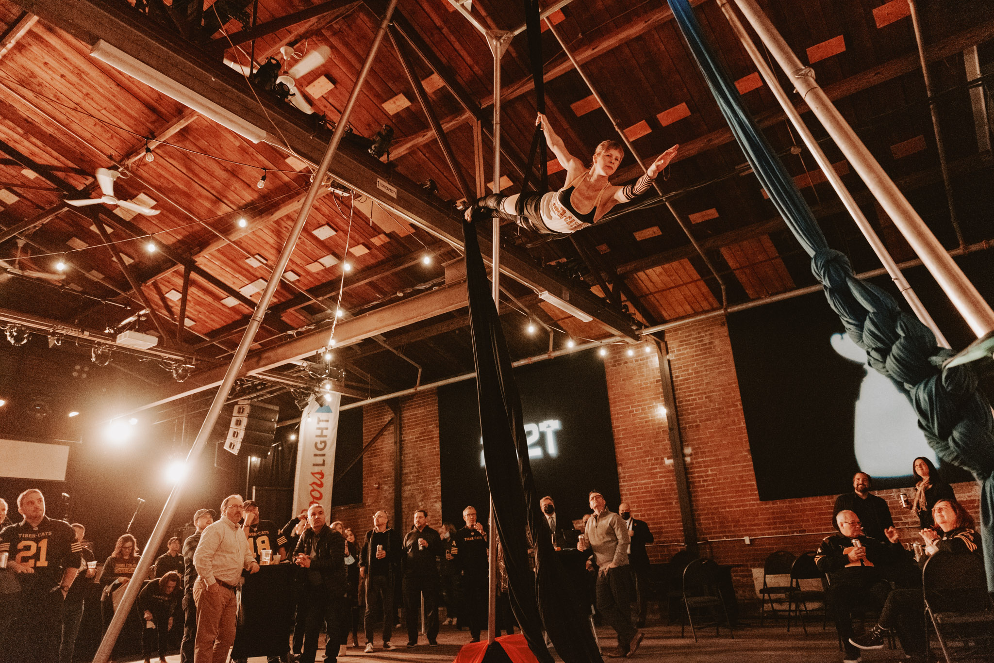 Grey Cup Party at Bridgeworks, December 2021 - Hamilton Aerial Group